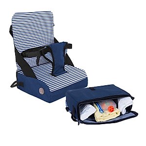 Dreambaby Grab 'n Go Travel Booster Seat with Storage Compartment, Tall Back for Added Comfort