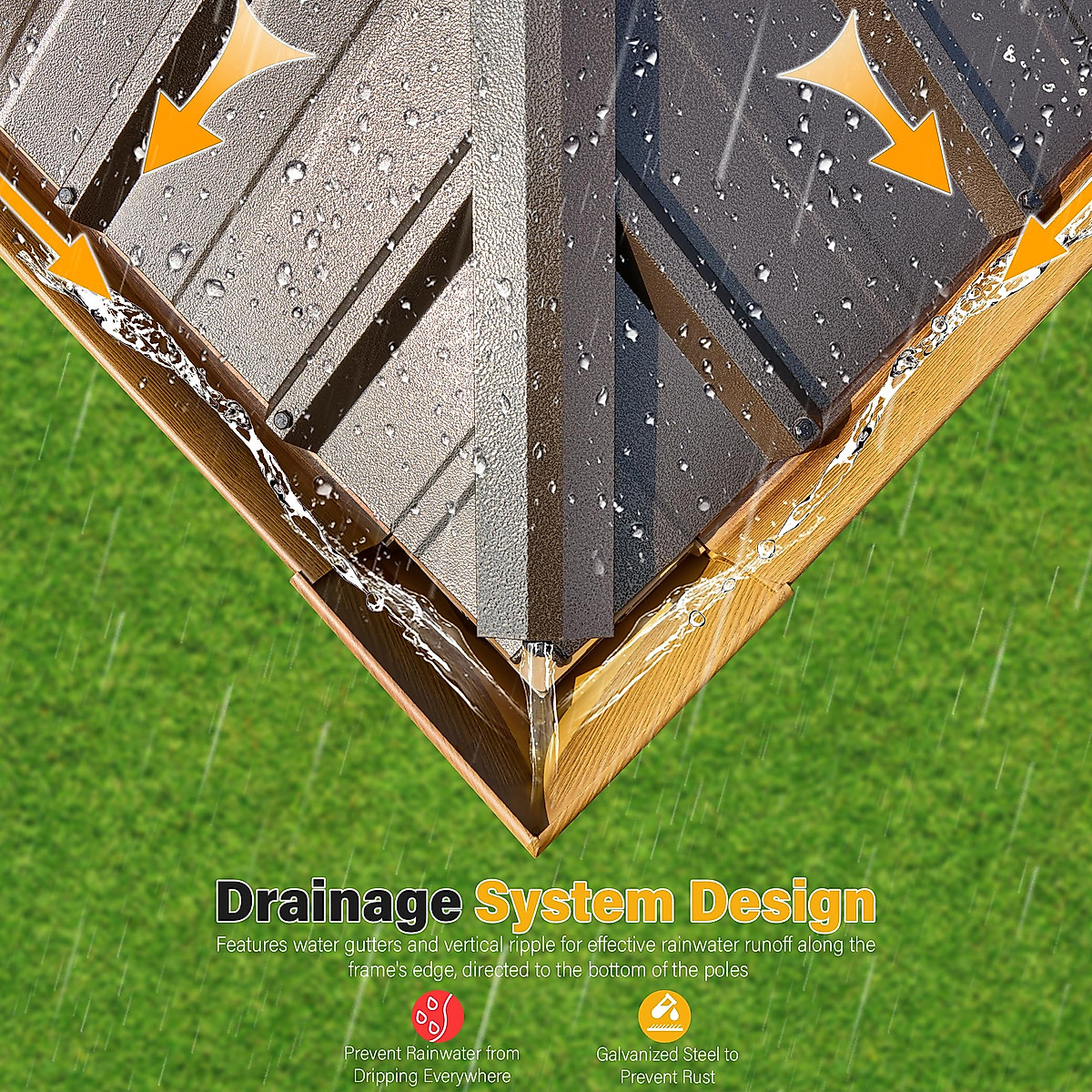 Hardtop Gazebo 12' x 14' W/Steel Double Roof, Anti-Rust Coating Aluminum Frame Permanent Outdoor Waterproof Pavilion w/Curtains & Netting, Hard Top Gazebo for Patio Backyard Garden Lawn Deck Parties