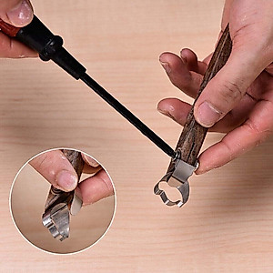 Wooden Handle Clay Pottery Tools Sculpture Scraper Loop Tool DIY Ceramics Craft