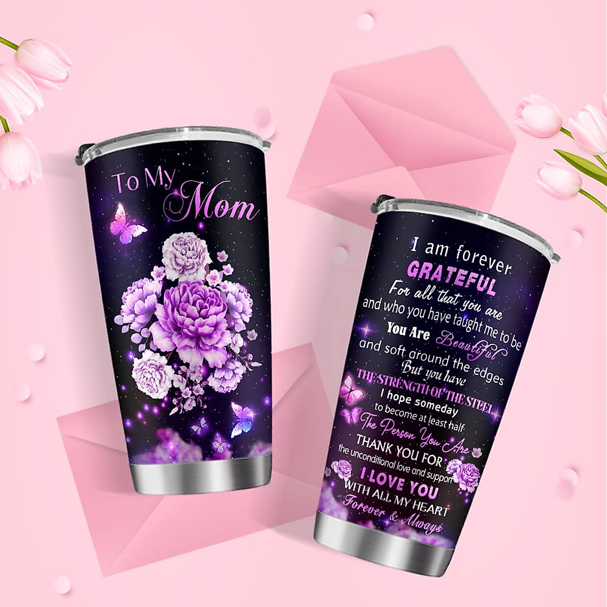 Gifts for Mom from Daughter, Son - Stainless Steel Tumbler 20oz Mom Gifts - Best Mom Gifts - Birthday Gifts for Mom, Mothers Day Gifts Valentines Gifts Christmas Gifts For Mom From Kid