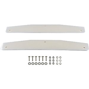 BLVD-LPF OBEY YOUR LUXURY Universal Stainless Steel Mud Flap Weights Semi Truck 24" X 4" Chrome 3 Stud Fit for 24" Wide Mud Flaps - Pair