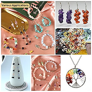 Crystal Beads for Jewelry Making, 2800PCS Natural Crystal Bead Gemstone Chip Beads for Earring Ring Making Kit with Spacer Beads Earring Hooks Pendants Charms Wire String for DIY Bracelets Beading Kit