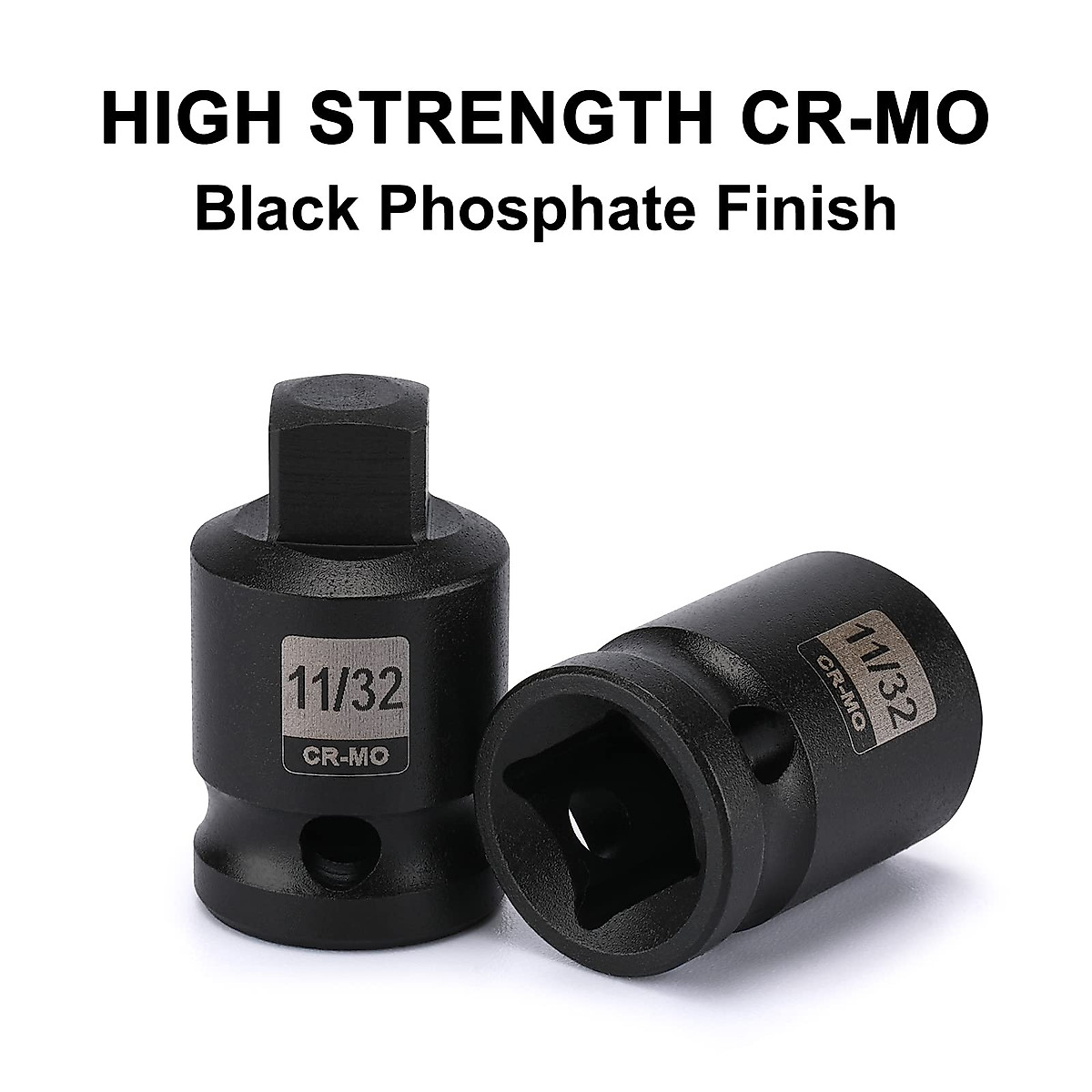 Mayouko 11PCS 3/8" Drive SAE Pipe Plug Socket Set, Tapered Male Square Drive, Chamfered Female Square Drive, CR-MO