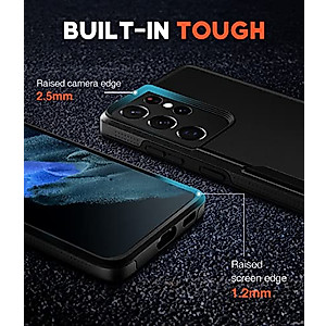 NTG [1st Generation Designed for Samsung S21 Ultra Case(Not for S21 6.2&S21 Plus), Heavy-Duty Tough Rugged Lightweight Slim Shockproof Protective Case for Samsung Galaxy S21 Ultra 6.8 Inch, Black
