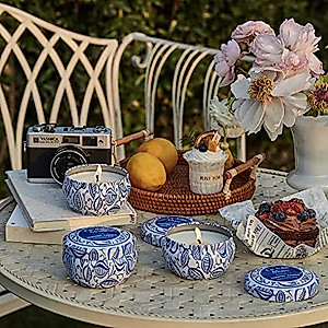 LA JOLIE MUSE Citronella Candles Outdoor, Citronella Candles for Patio Set 3, Natural Soy Wax Candles, 3 Wick Candles, Outdoor & Indoor, 3 Pack, Each of 6.5 OZ