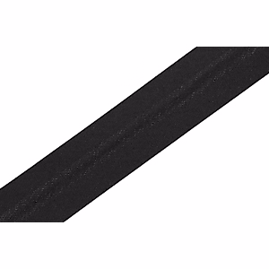 Mandala Crafts Double Fold Bias Tape for Sewing, Seaming, Binding, Hemming, Piping, Quilting, 1/2 Inch 55 Yards, Black