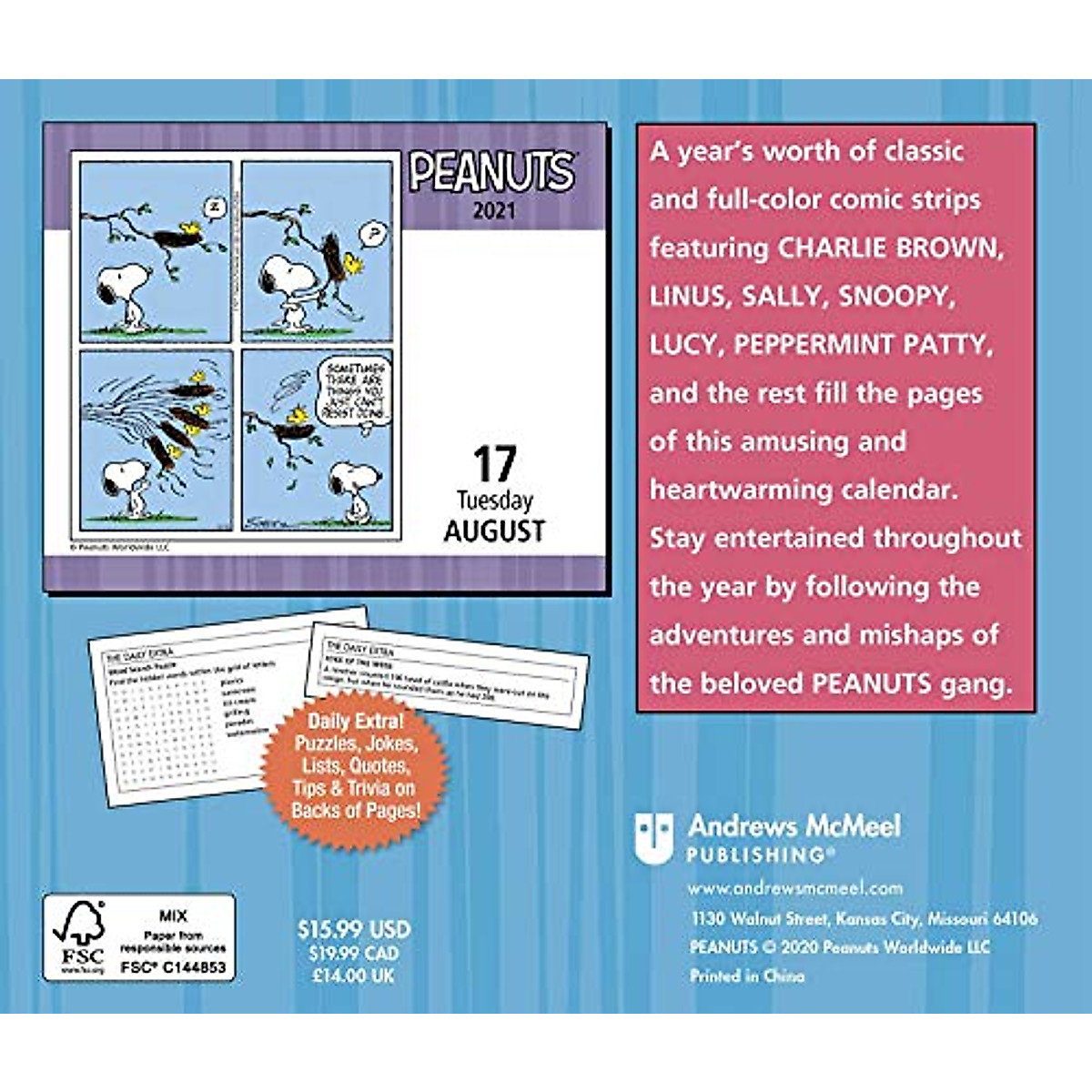 Peanuts 2021 Day-to-Day Calendar