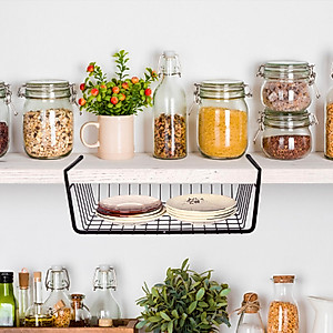 SOLUSTRE Fridge Drawer 2pcs Storage Rack Partition Wrought Iron Storage Basket Cupboard Shelf