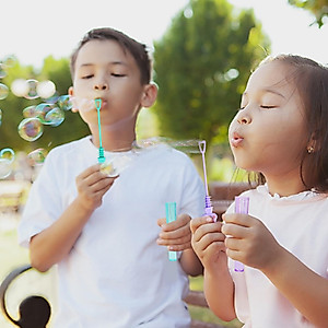 24 Pack Bunny Bubble for Kids - 4 Colors Mini Rabbit Bubble Wands Bulk with Bubbles Refill Solution Toys for Spring Easter Basket Goodie Bag Stuffers Birthday Gifts Supplies and Classroom Prizes Favor