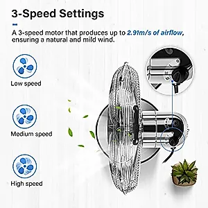 16 Inch Stand Fan, Adjustable Heights, Horizontal Ocillation 75°, 3 Settings Speeds, Low Noise, Quality Made Durable Fan, High Velocity, Heavy Duty Metal For Industrial, Commercial, Residential