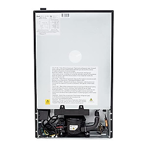 Avanti WC34N2P Wine Cooler Freestanding Single Zone with Temperature Control Holds Up to 34 Bottles, Stainless Steel Construction with Glass Door, Black