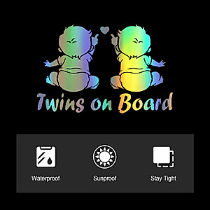 Iprokiu 3pcs Baby on Board Sticker for Car Kids on Board Car Decal Cute Footprint Baby Kids Safety Warning Sticker Car Window Bumper Sticker Vinyl Decal Baby in Car Sticker (Brushed Gold)