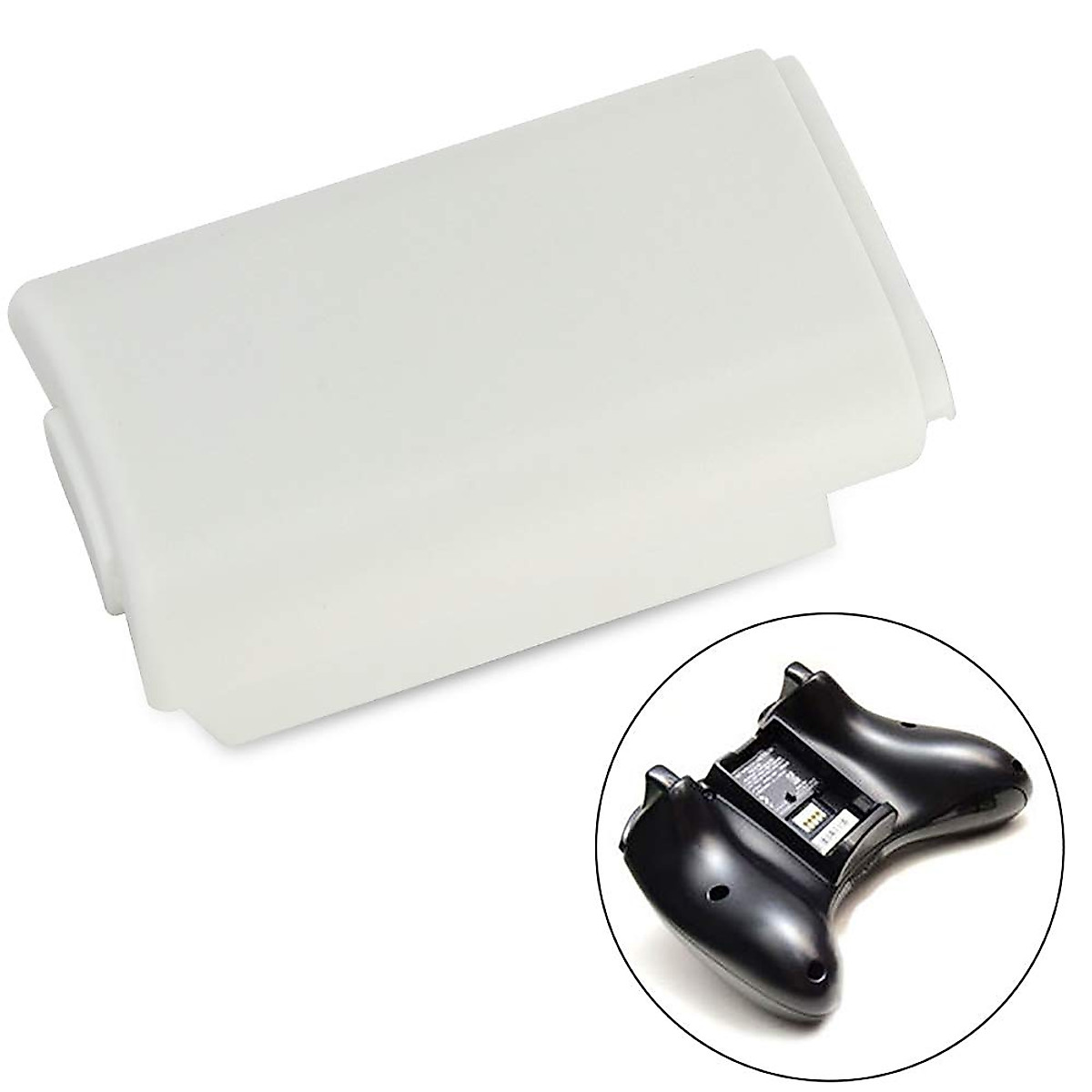 Shell Case Cover Kit, Battery Cover Easy to Install Anti-abrasion 5 PCS for Game Console Controller(white)