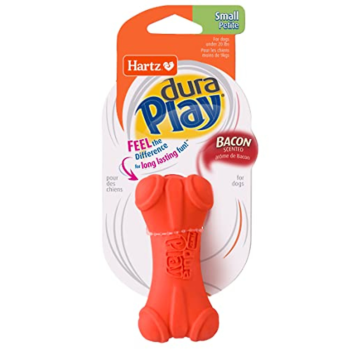 Hartz Dura Play Bacon Scented Bone Dog Toy - Small ( Colors may vary )