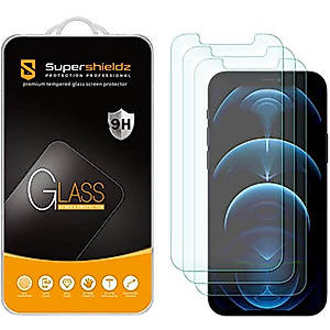 (3 Pack) Supershieldz Designed for iPhone 12 and iPhone 12 Pro (6.1 inch) Tempered Glass Screen Protector, Anti Scratch, Bubble Free