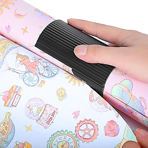 Replaceable Sliding Gift Wrap Cutter [2-Pack with 4 Blades] - Easy Paper Cutter for Birthdays, Christmas, and More