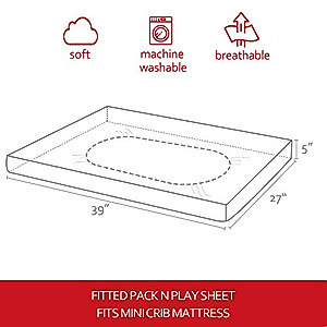 Pack and Play Sheets, 2 Pack Compatible with Graco Pack n Play/Mini Crib,100% Soft and Breathable Microfiber, Planet & Flower