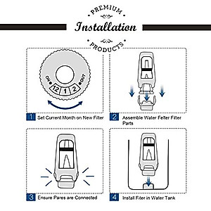 2 Pack Replacement Water Filter Compatible with Breville Sage Claro Swiss For Oracle Barista Bambino Espresso Coffee Machine