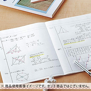 KOKUYO Composition Notebooks, 5 Pack Campus Semi-B5 Comp Book with Dot B 6mm Ruled, 30 Sheets, School Lined Notebook in Black, Journal Notebook for Women Work Study Note Taking. (NO-3CDBTNX5)