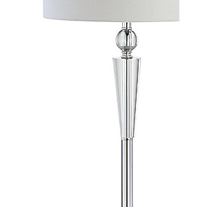 JONATHAN Y JYL2022A Reese 59.5" Crystal LED Floor Lamp Modern,Contemporary,Traditional,Glam for Bedrooms, Living Room, Office, Reading, Clear/Chrome