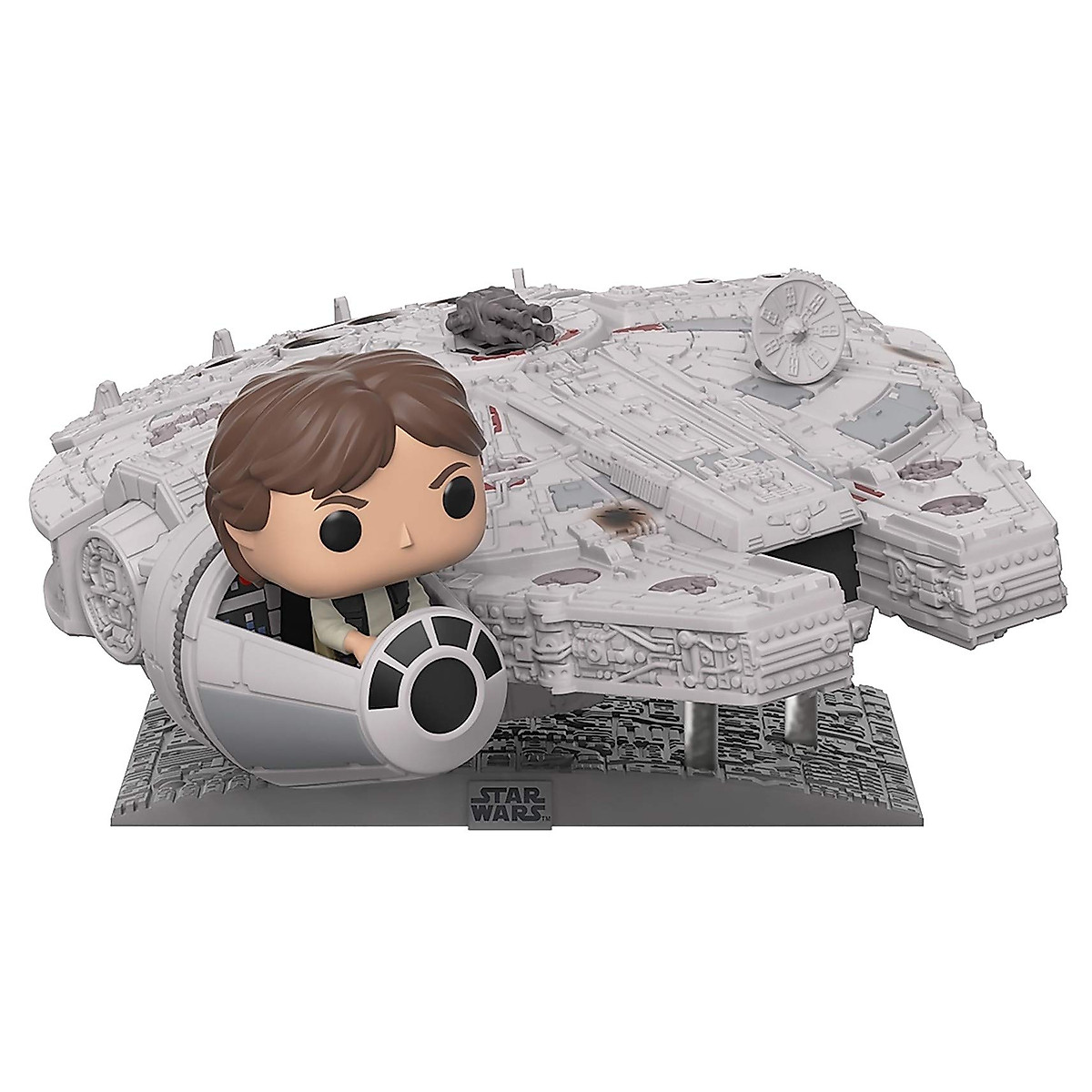 Funko Pop! Deluxe: Star Wars - Millennium Falcon with Han Solo Vinyl Figure, (Amazon Exclusive)