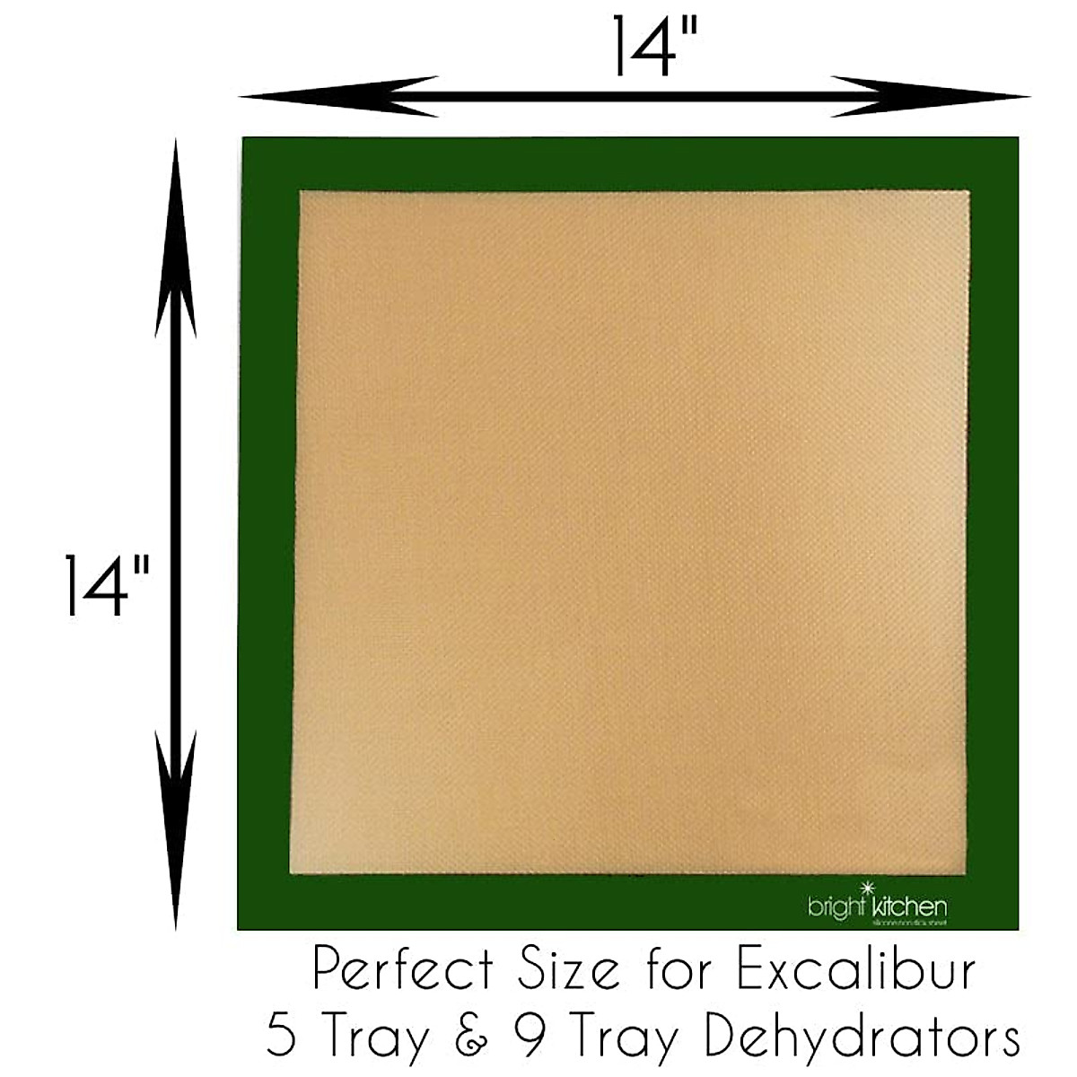 5 x Silicone 14" x 14" Non-Stick Fruit Leather Drying Ultra Sheet Compatible With Excalibur Dehydrator 9 & 5 Tray Models
