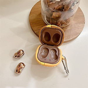 Joie & Joho Soft Silicone Cute Case with Keychain Accessories for Samsung Galaxy Buds 2 Case (2021)/ Galaxy Buds Pro Case (2021)/ Galaxy Buds Live Case (2020) Earbuds Case