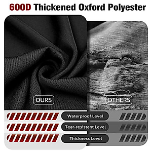 Outdoor Bench Cover for 2-Seater, 600D Patio Bench Furniture Covers with Air Vents, Heavy Duty All Weather Resistant Bench Cover, 53L x 26W x 35H