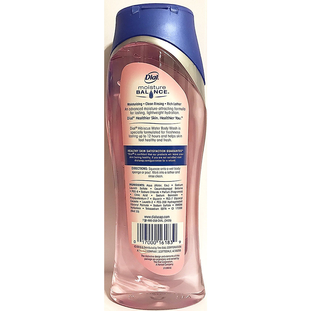 Dial Hydrating Body Wash - Hibiscus Water - Net Wt. 16 FL OZ (473 mL) Per Bottle - Pack of 2 Bottles