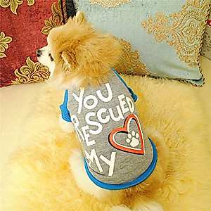Dog T-Shirt for Puppy Pet Loose Fit Pet Dog Cat Tops Summer Spring Puppy Pet Apparel Clothes