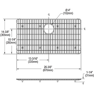 Elkay Crosstown CTXBG2614 Stainless Steel Bottom Grid