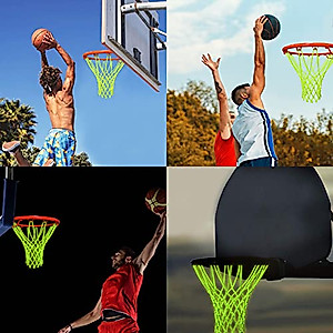 LAO XUE Nightlight Basketball Net Luminous Outdoor Portable Sun Powered Sports Nylon