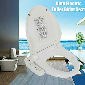 White Electric Electric Bidet, Smart Bidet Toilet Seat Automatic Elongated Heated For home bedroom office hotel bathroom