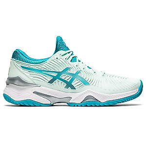 ASICS Women's Court FlyteFoam 2 Tennis Shoes, 8.5, BIO Mint/Lagoon