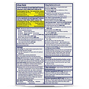 Mucinex Sinus-Max Max Strength Day & Night Liquid Gels (24ct) Relieves Sinus Pressure and Congestion, Headaches, Pain, Runny Nose, Sneezing, Thins and Loosens Mucus, Controls Cough