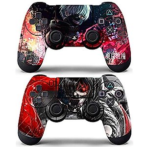 Vanknight Skin Anime Vinly Stickers Wrap Compatible with PS4 Controller Remote Decals Covers (Pack of 2) Ken