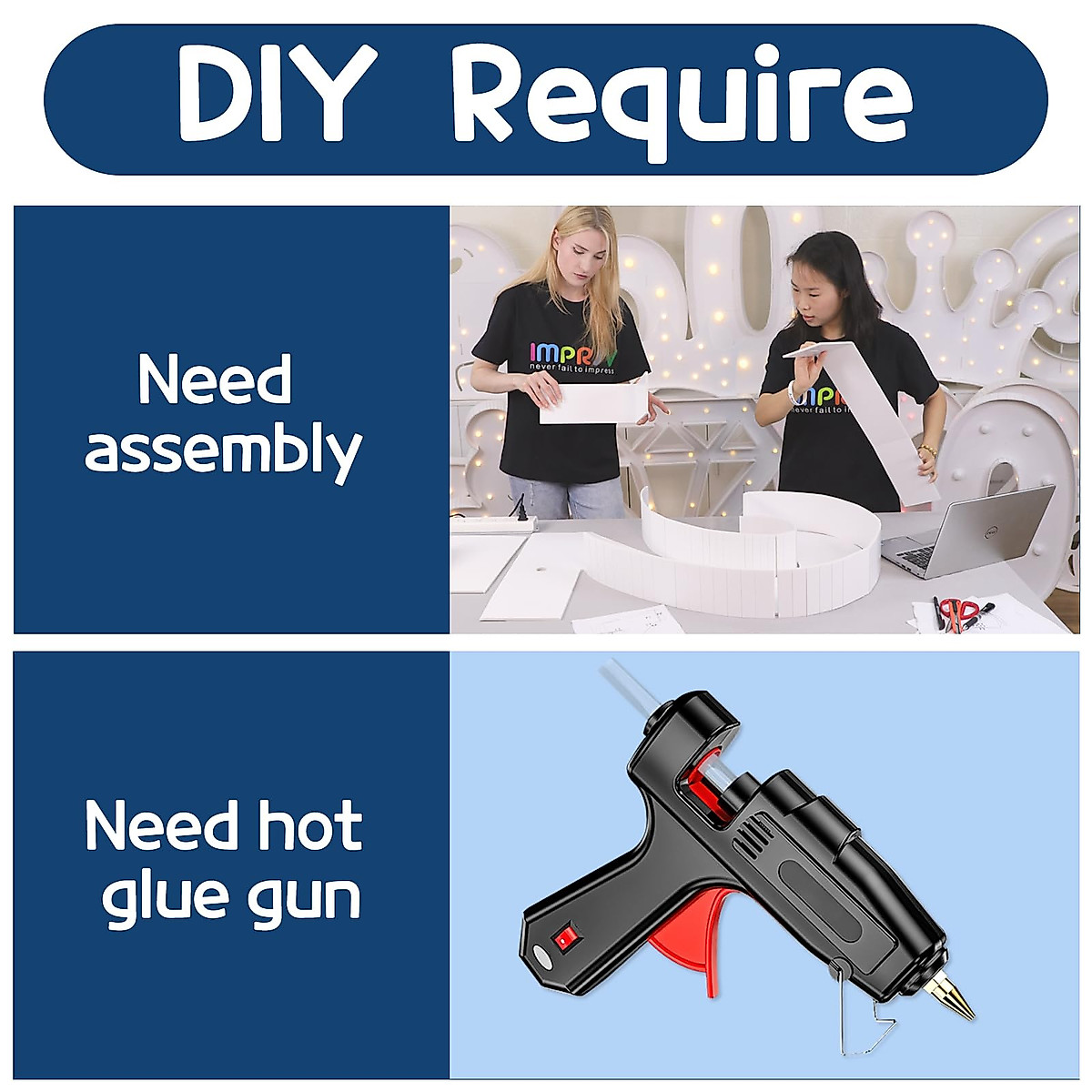 imprsv 3FT Marquee Numbers, Light Up Numbers, Marquee Numbers 1, Cool White Light Up Numbers for Party, Big Numbers for 1st 16st 21st Birthday Party Decorations,Large Cardboard, Anniversary Decor