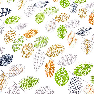 Yifasy Colorful Leaves Shelf Liner 17.7x118 Inch Self-Adhesive PVC Drawer Chests Furniture Lining Paper Removable Photo Wall Backdrop