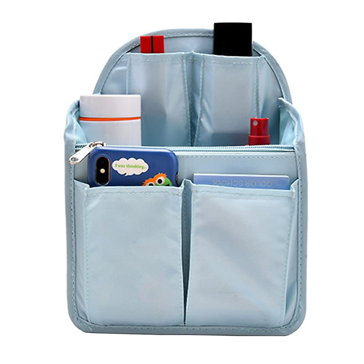 HOYOFO Mini Backpack Organizer Insert Small Shoulder Bag Divider for Rucksack Purse Lightweight Nylon, Light Blue