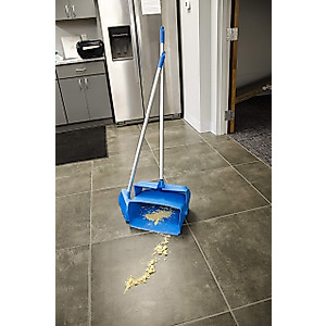 Remco - A Vikan Company 62509 Lobby Dustpan with Broom, Polypropylene/Polyester/Aluminum, 7" X 14" Bin, 37" Handle, Black