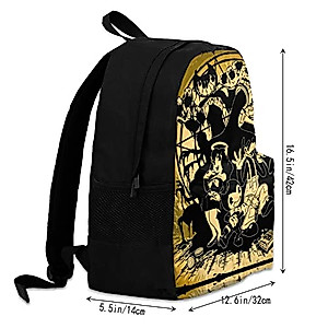 JINLONG 17 in Backpack Lightweight Waterproof Bookbag Large Laptop Backpack Travel Bags., Black, One Size