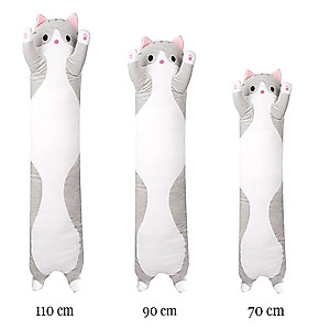 GAIORD Cat Plush Hugging Pillow,Large Long Cat Stuffed Animal Toy,Kitten Stuffed Animal Plush Cat Pillow Hug Pillow Body Pillow