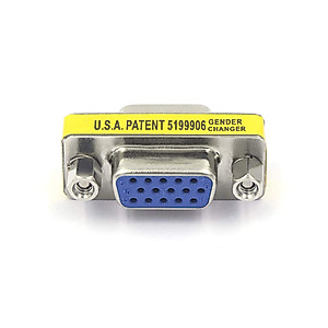 VCE VGA Adapter Female to Female SVGA Coupler HD15 Mini Gender Changer VGA Cable Extender, 4-Pack