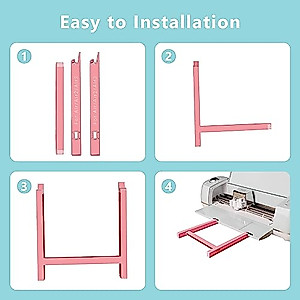 Extension Tray for Cricut Explore Air, Extender Tray Compatible with Cricut Mat, Cutting Mat Extender Support for Explore Air Series, Essential Accessories and Supplies for Explore Air series(Pink)