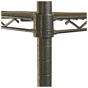 Alera ALESW503624BA Wire Shelving Starter Kit, Four-Shelf, 36w x 24d x 72h, Black Anthracite