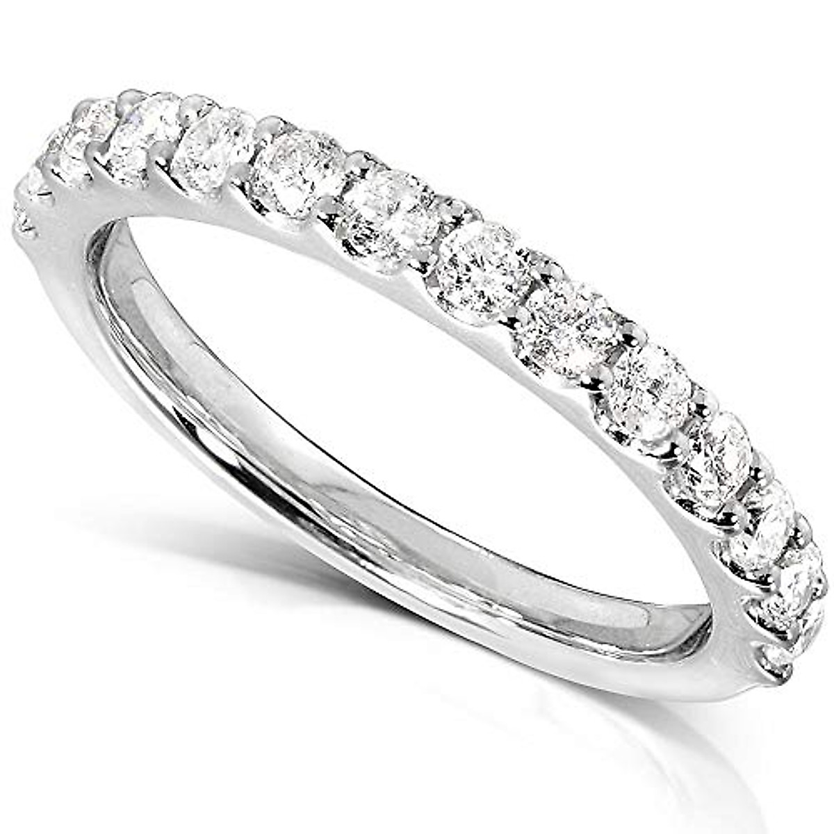 Kobelli Lab Grown Diamond Semi-Eternity Band 1/2 CTW 14k White Gold (DEF/VS), 6.5