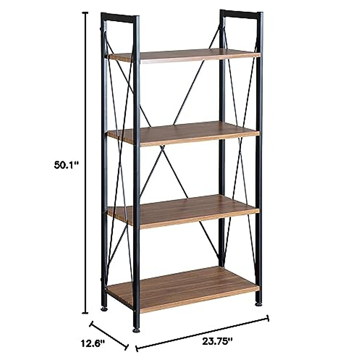 Baxton Studio New Semester Bookshelf, Coffee/Black