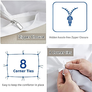 Hotel Luxury 3pc Dual Tone Duvet Cover Set-850 Thread Count 100% Organic Cotton Premium Bedding Collection Queen Size 88 x 92 Inches Machine Washable (White & Hot Pink)