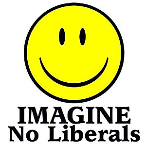 MAGNET Imagine No Liberals Magnetic Magnet(conservative anti decal) Size: 4 x 4 inch