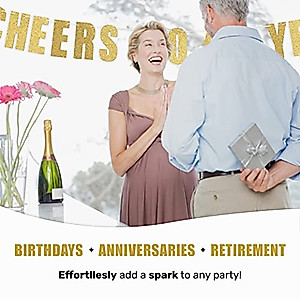 Pre-Strung 50th Birthday Banner - Over the Hill 50th Birthday Decorations Men , 50 Birthday Supplies , 50 Year Old Birthday Decor , Cheers to 50 Years Bday Party Decorations - By Prazoli